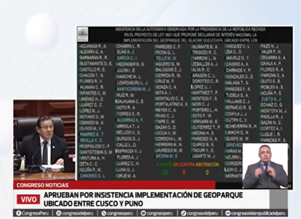 Aprueban por insistencia implementación de geoparque ubicado entre ...